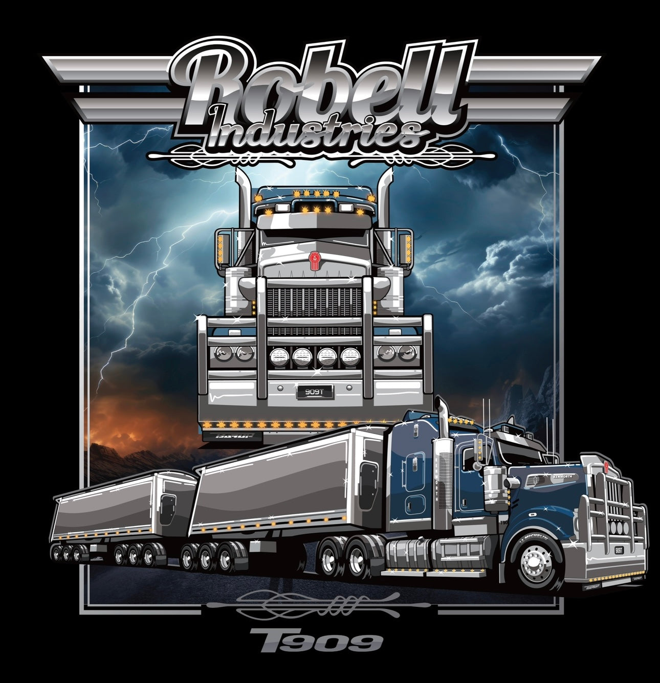Kenworth T909 Grain Carter Sticker – LSM Clothing Co.
